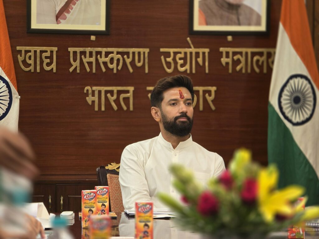 Chirag Paswan takes charge as Union Minister for Food Processing Industries - NKTV