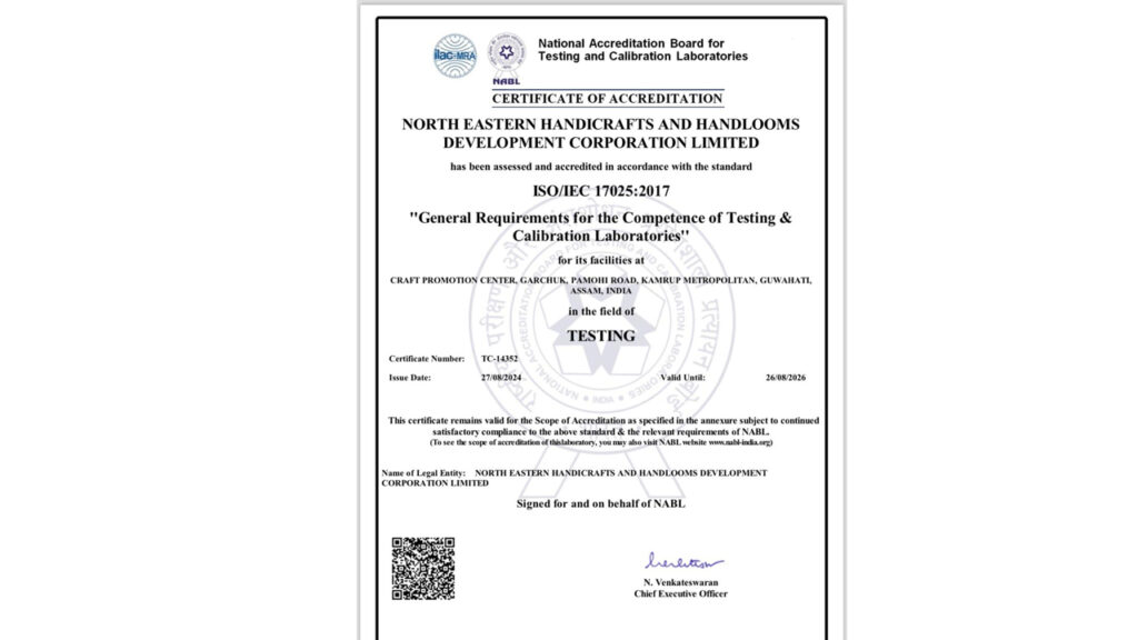 Northeast first Nabl-Accredited textile testing facility at NEHHDC